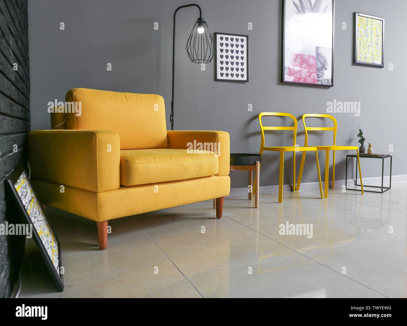 Interior of modern comfortable room Stock Photo - Alamy