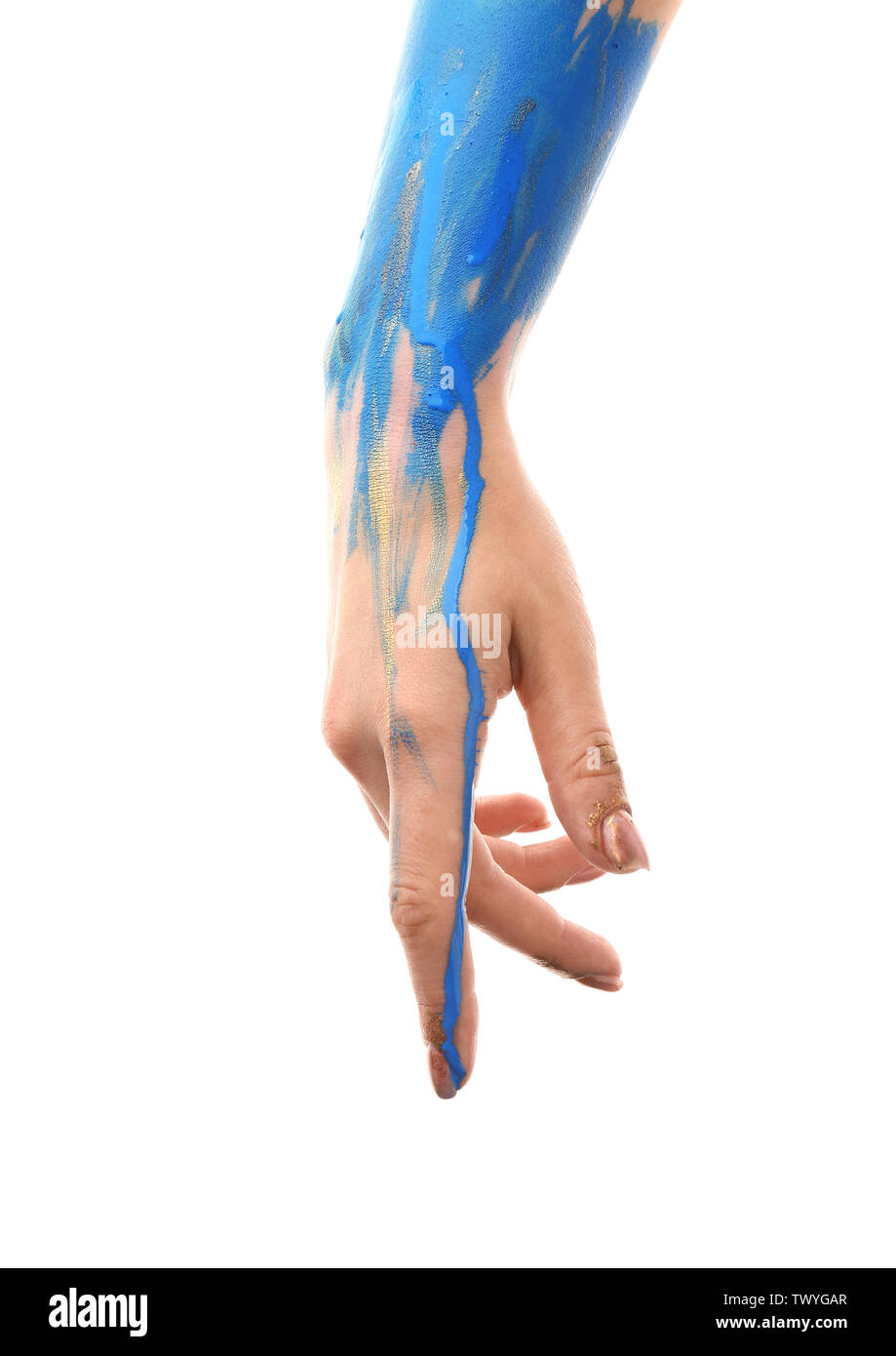 Paint on hands hand arm arms hi-res stock photography and images - Alamy