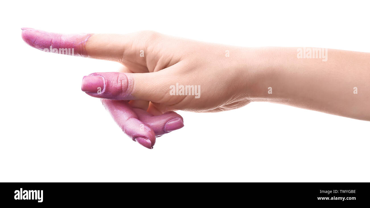 Girl paint covered hands arms hi-res stock photography and images - Alamy