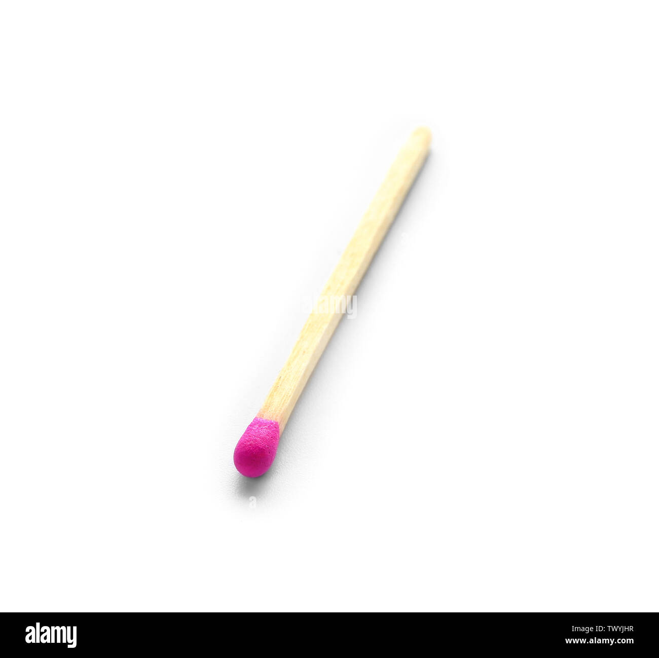One match on white background Stock Photo - Alamy