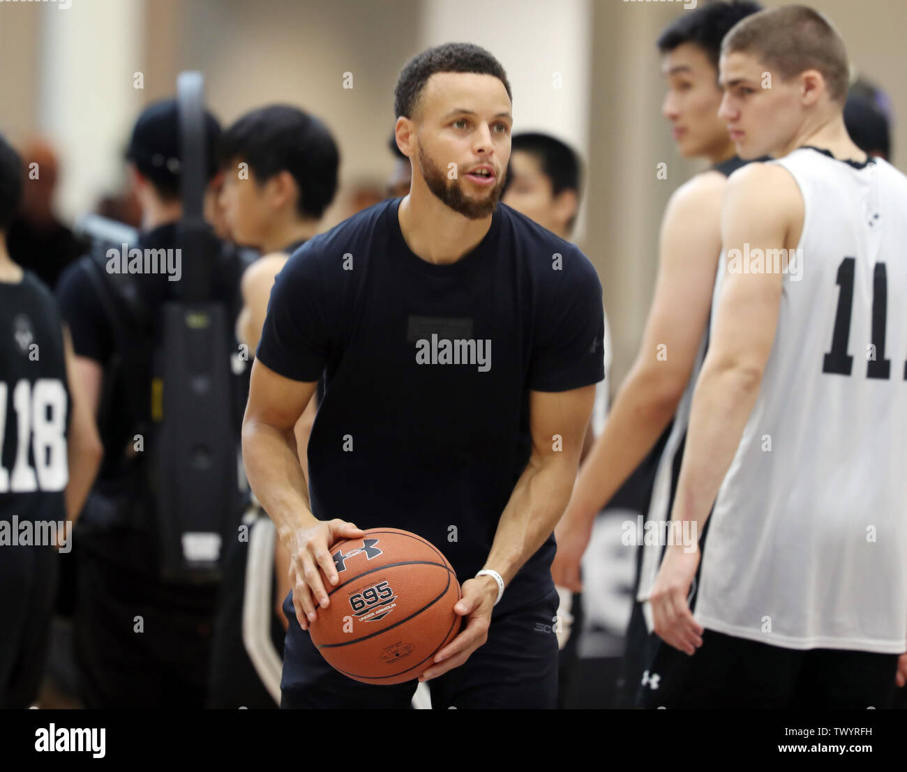 Tokyo, Japan. 23rd June, 2019. NBA star Stefan Curry of Golden State ...