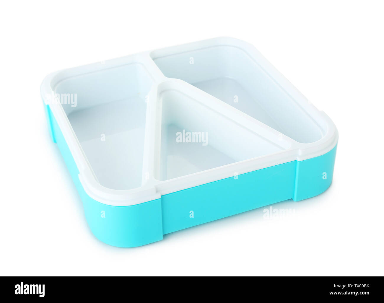 Empty school lunch box on white background Stock Photo - Alamy