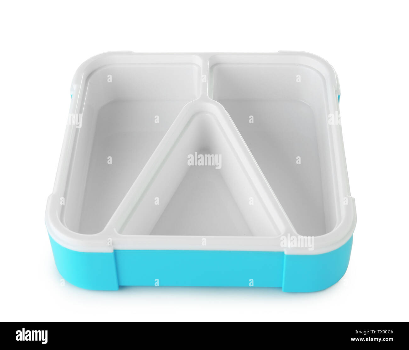 Empty school lunch box on white background Stock Photo - Alamy