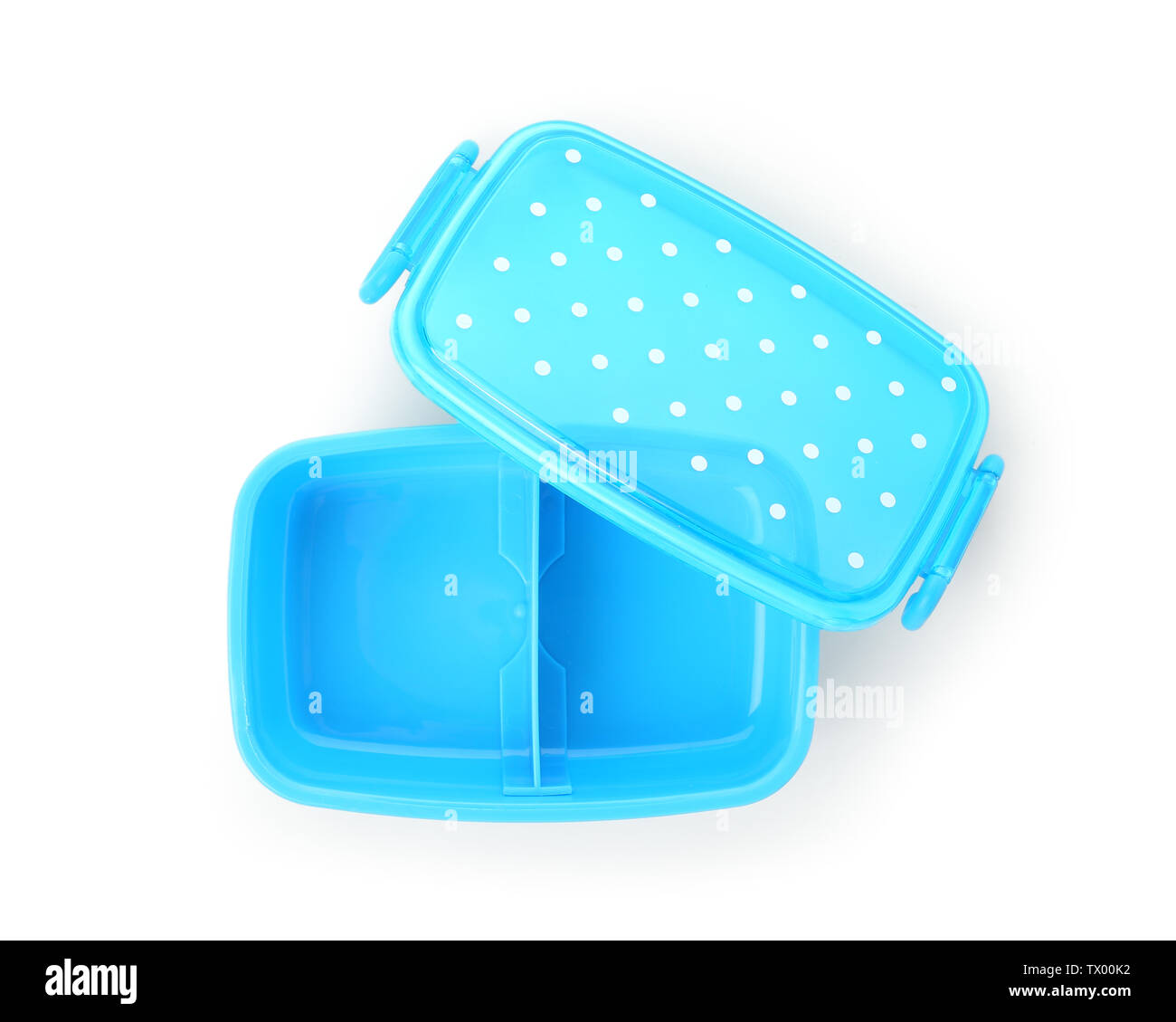 Empty school lunch box on white background Stock Photo - Alamy