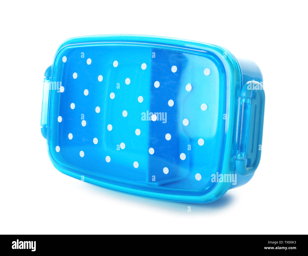 Empty school lunch box on white background Stock Photo - Alamy