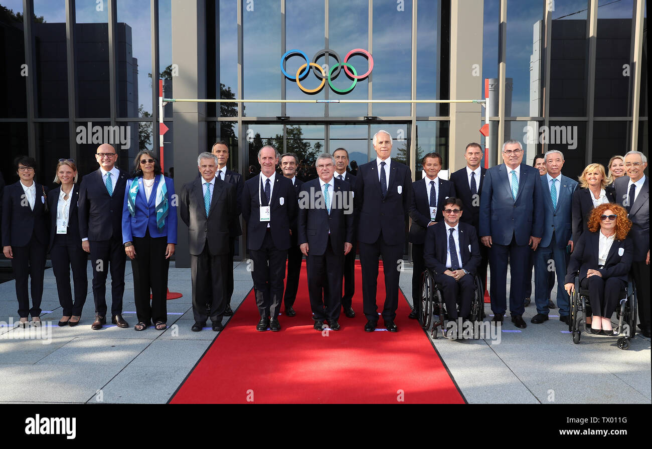 Lausanne, Switzerland. 23rd June, 2019. The delegation of the ...