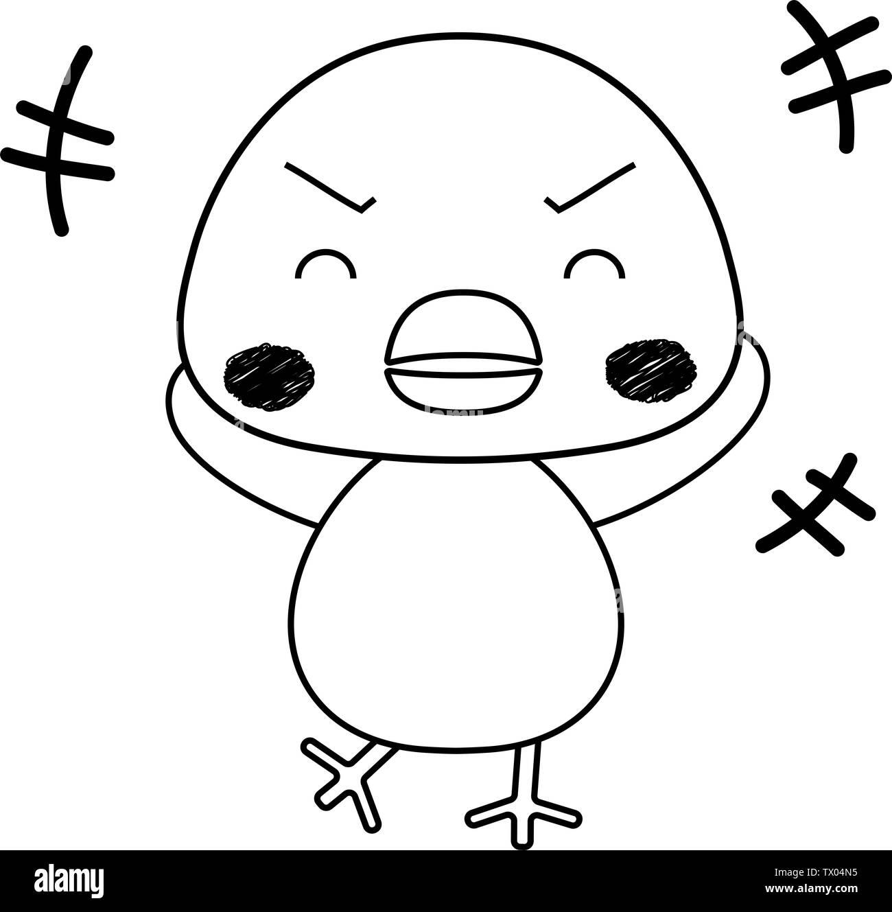 This is a full-length illustration of the cute chick character Stock ...