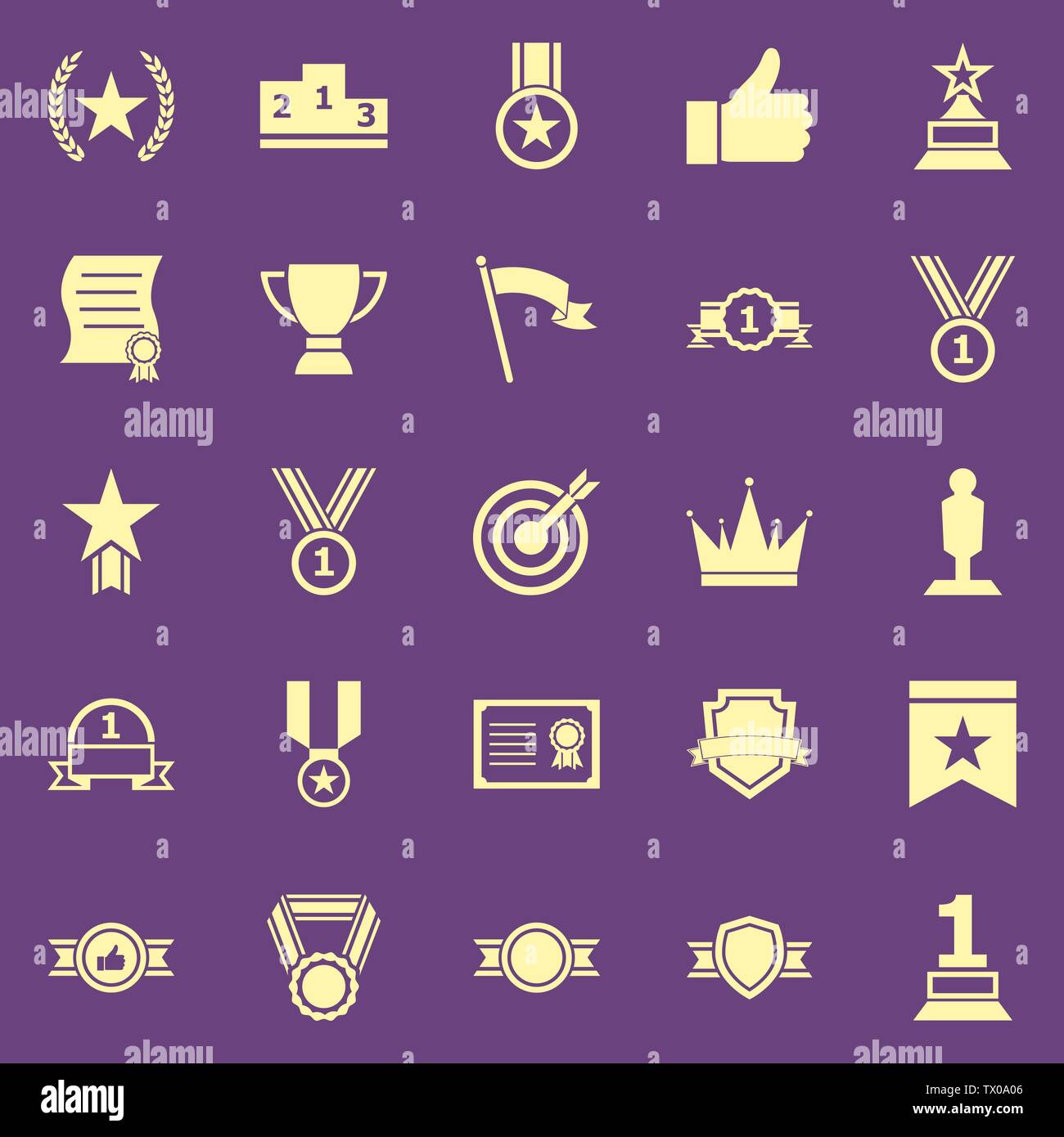 Victory color icons on purple background, stock vector Stock Vector ...