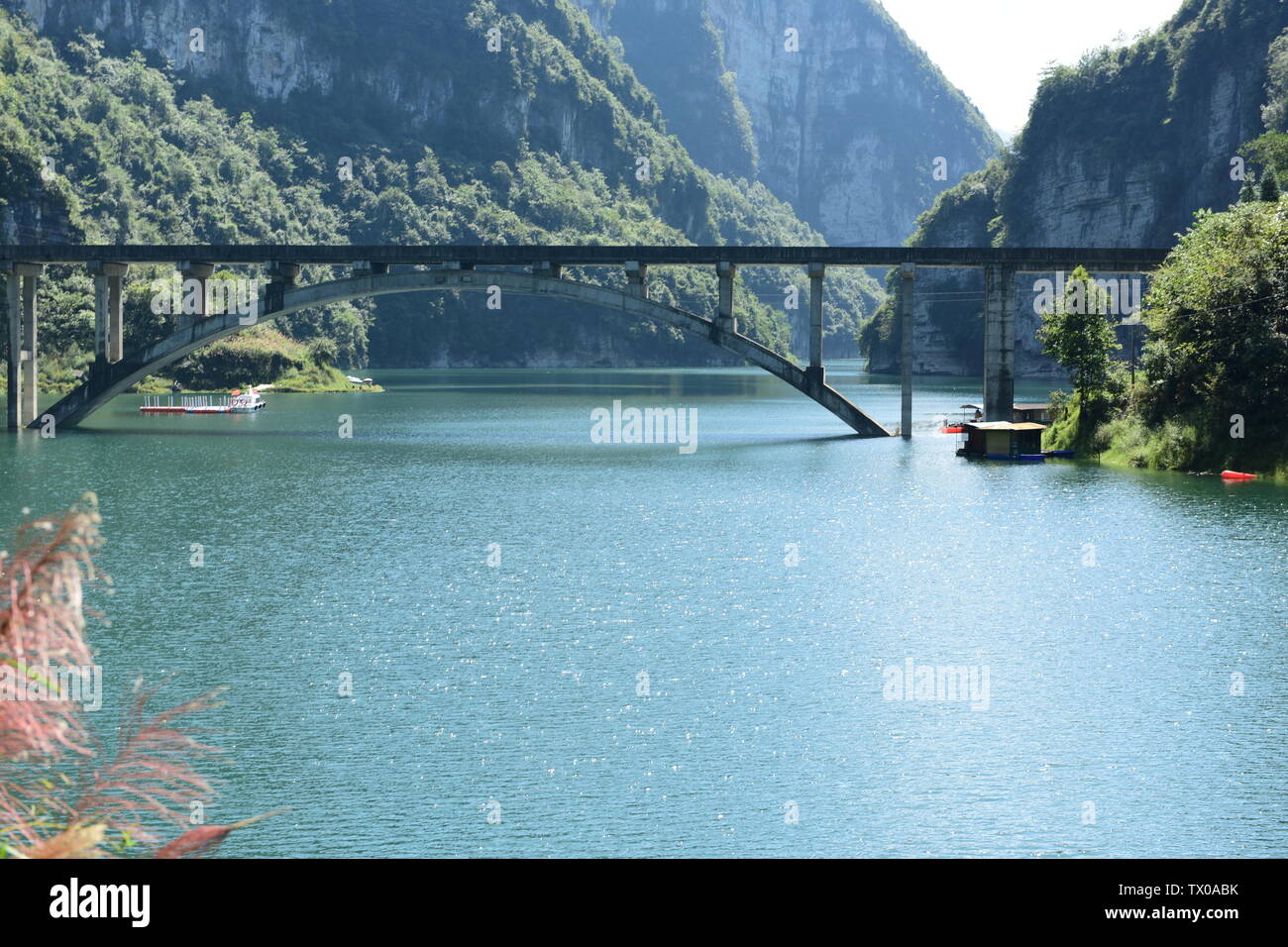 River bridge landscape Stock Photo - Alamy