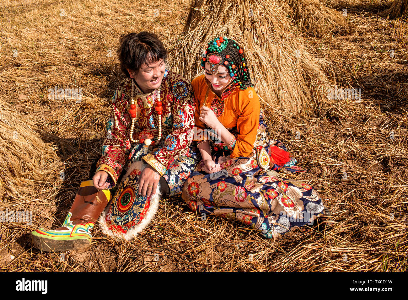 Gannan folk customs, humanistic scenery prairie monastery beautiful ...