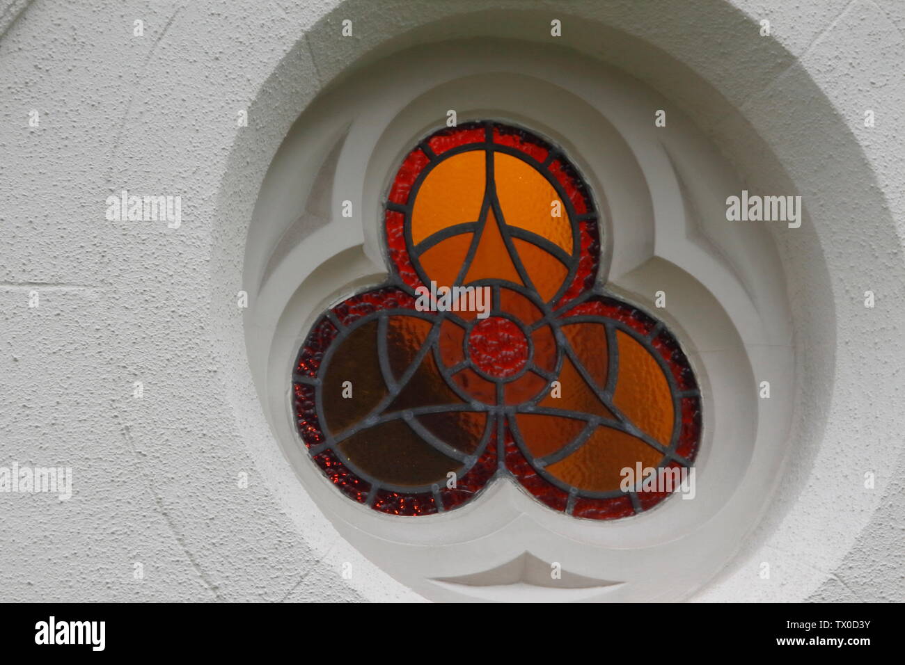 Circular church window with stained glass Stock Photo - Alamy