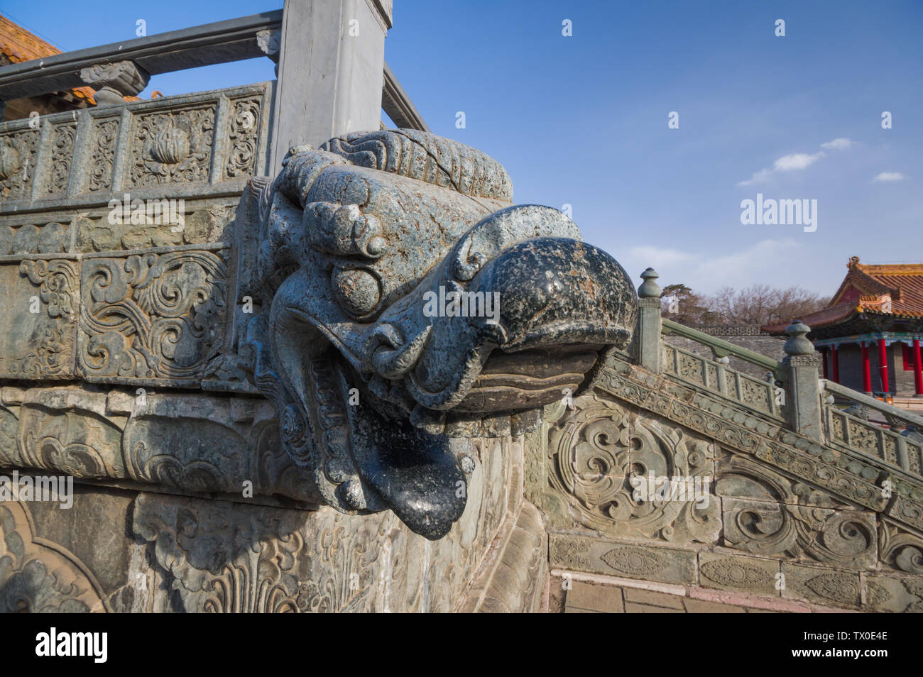 Architectural scenery of the palace in Beiling Park, Shenyang, Liaoning ...