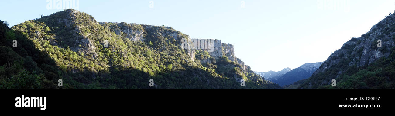 Mountain and gorge in Greece Stock Photo - Alamy