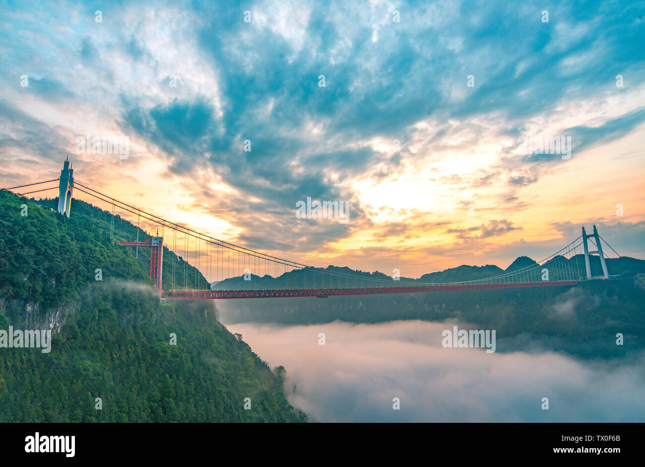 Aizhai suspension bridge china hi-res stock photography and images - Alamy