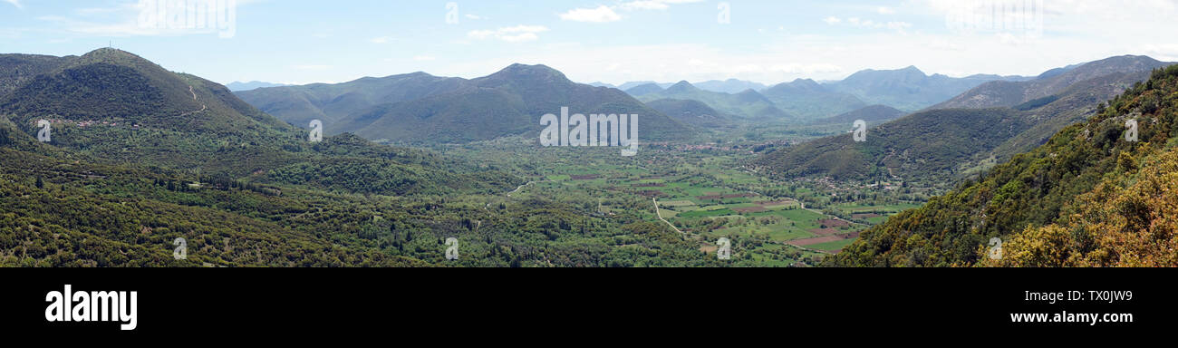 Panorama of mountain area near Daras, Greece Stock Photo - Alamy