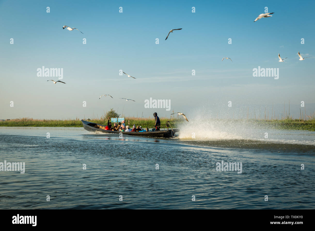 Scenery of Lake Inlai, Myanmar Stock Photo - Alamy