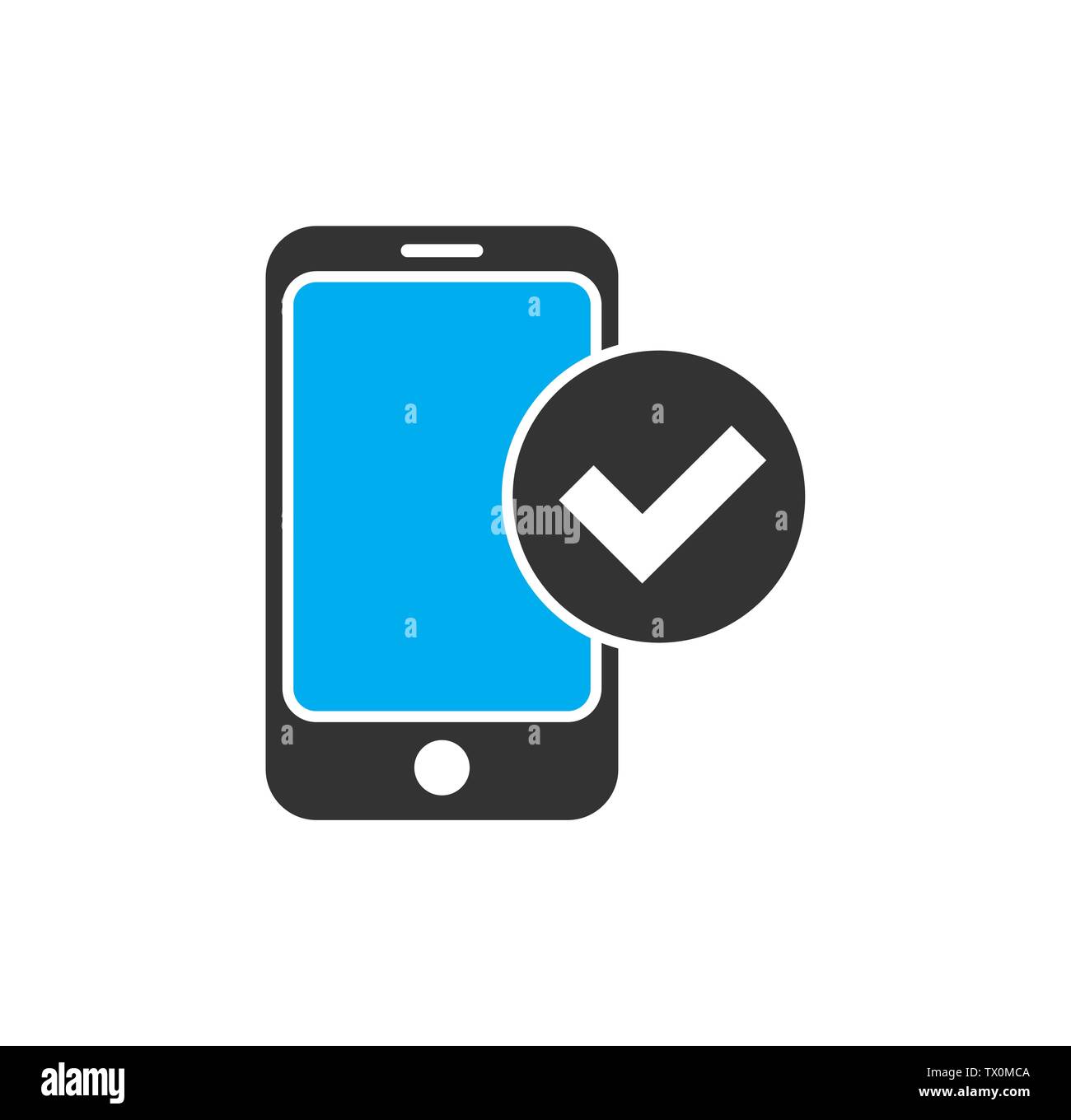 Smartphone related icon on background for graphic and web design ...