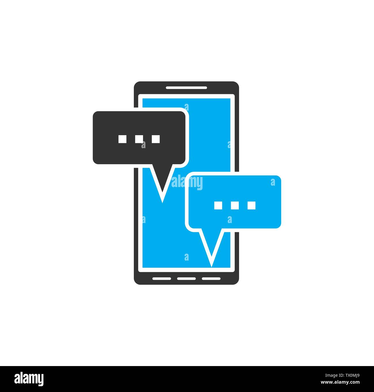 Smartphone related icon on background for graphic and web design ...