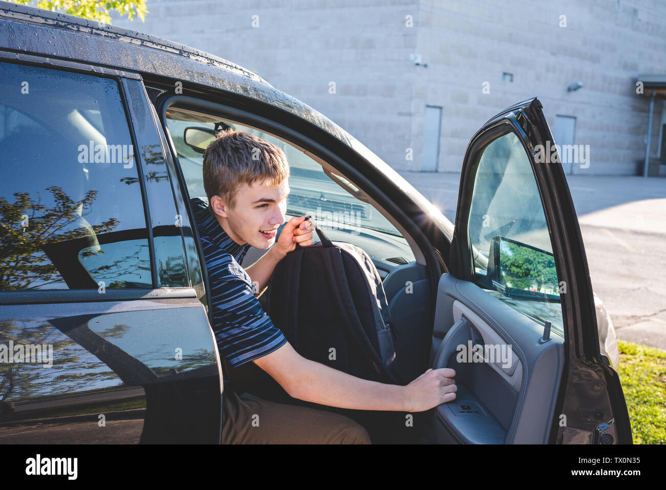 Man is stepping out of car hi-res stock photography and images - Alamy