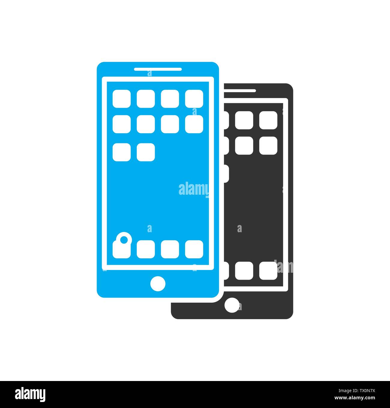 Smartphone related icon on background for graphic and web design ...