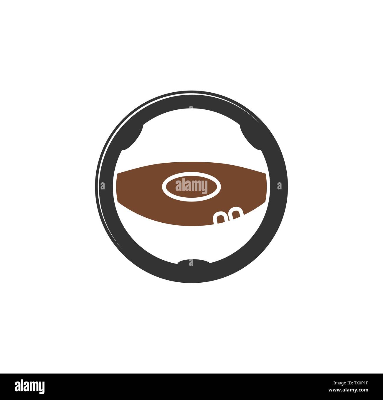 Steering wheel icon on background for graphic and web design. Simple ...