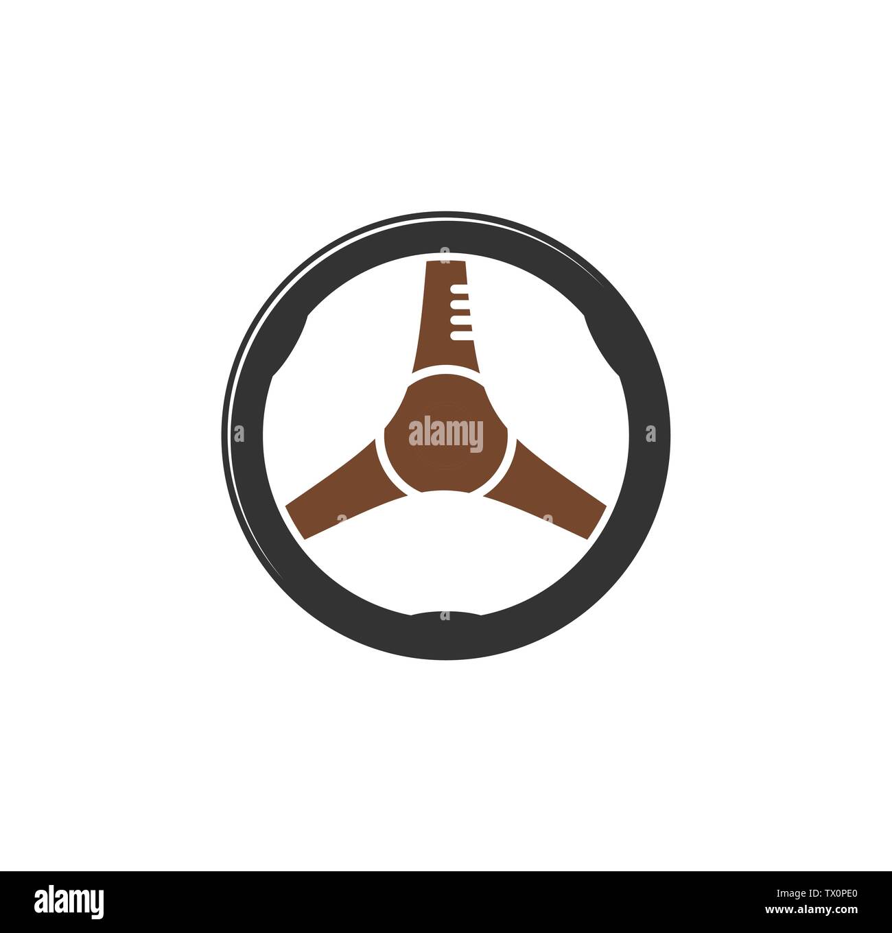 Steering wheel icon on background for graphic and web design. Simple ...