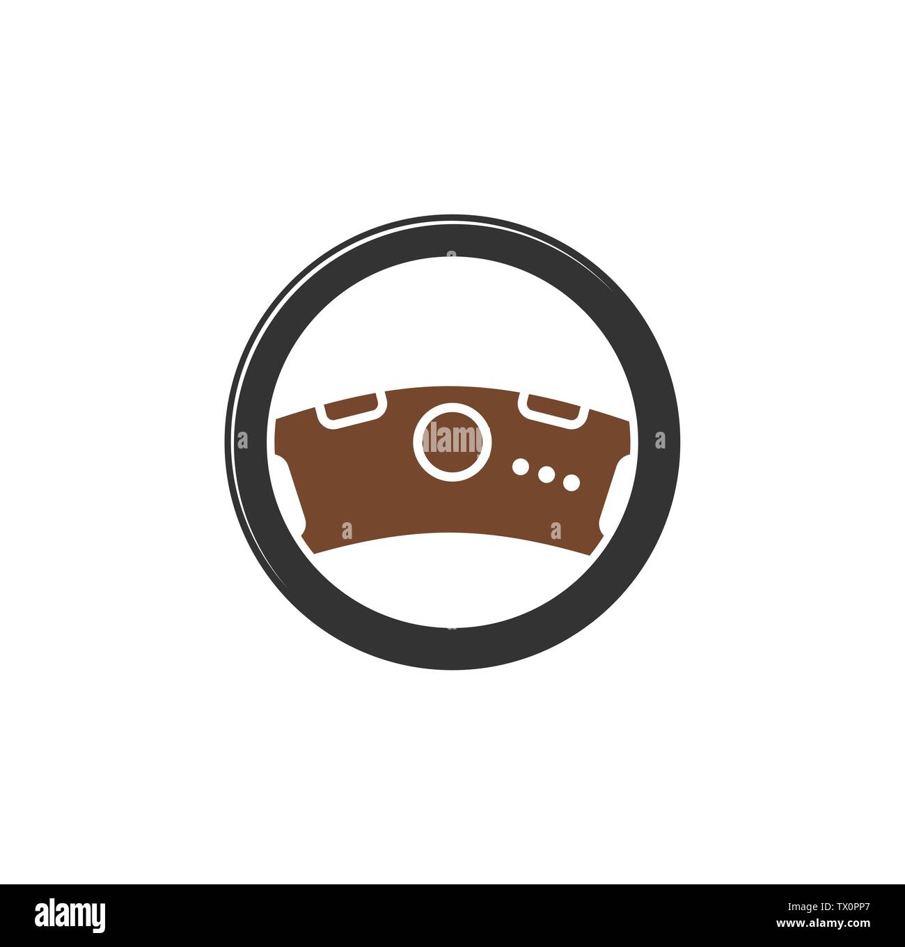 Steering wheel icon on background for graphic and web design. Simple ...