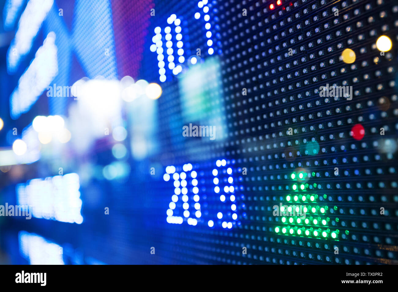 Display of Stock Market quotes Stock Photo - Alamy