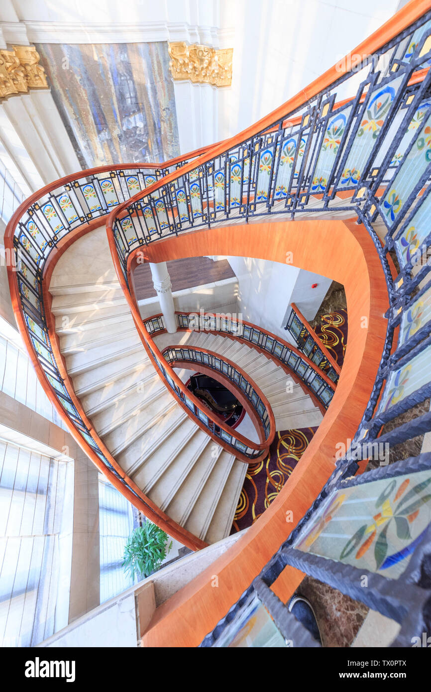 Classical staircase rotating stairs Stock Photo - Alamy