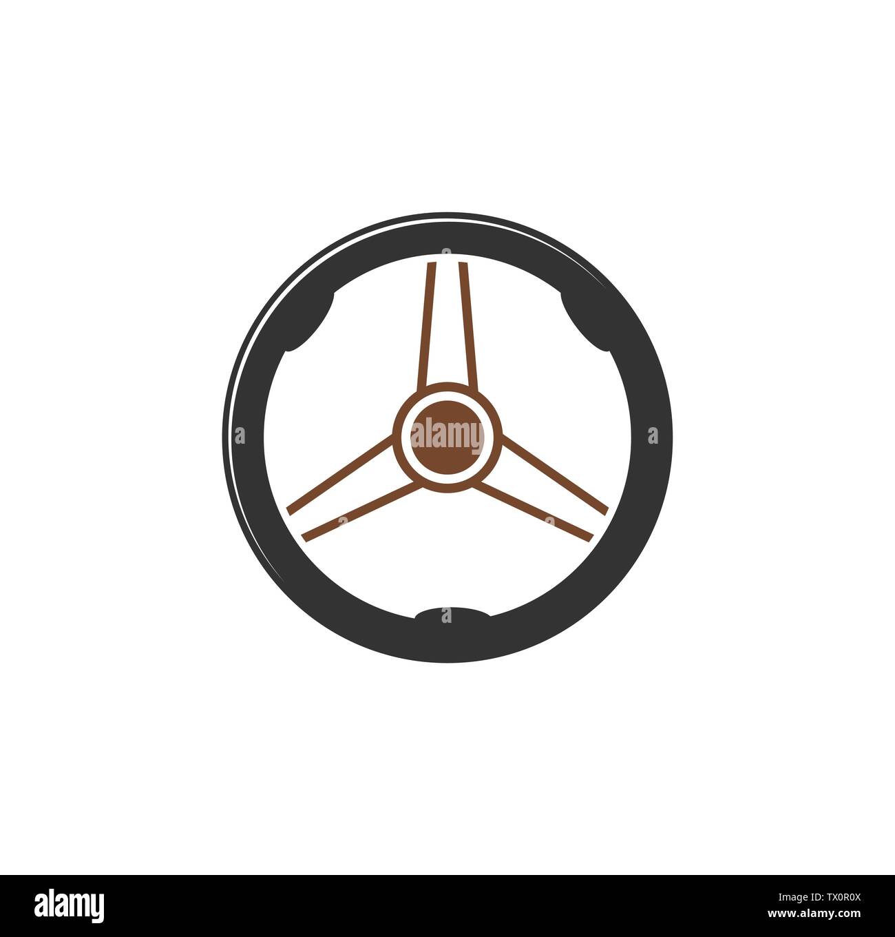 Steering wheel icon on background for graphic and web design. Simple ...