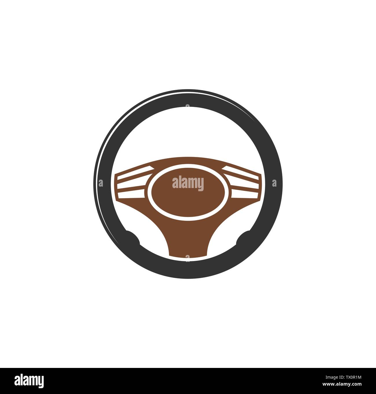 Steering wheel icon on background for graphic and web design. Simple ...