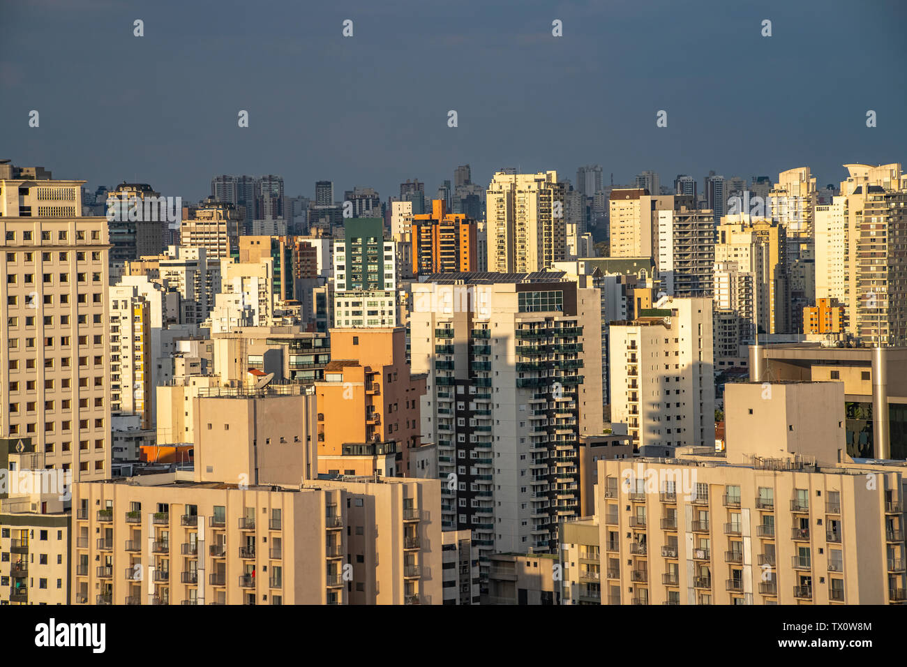 Building wall in the big city Stock Photo - Alamy