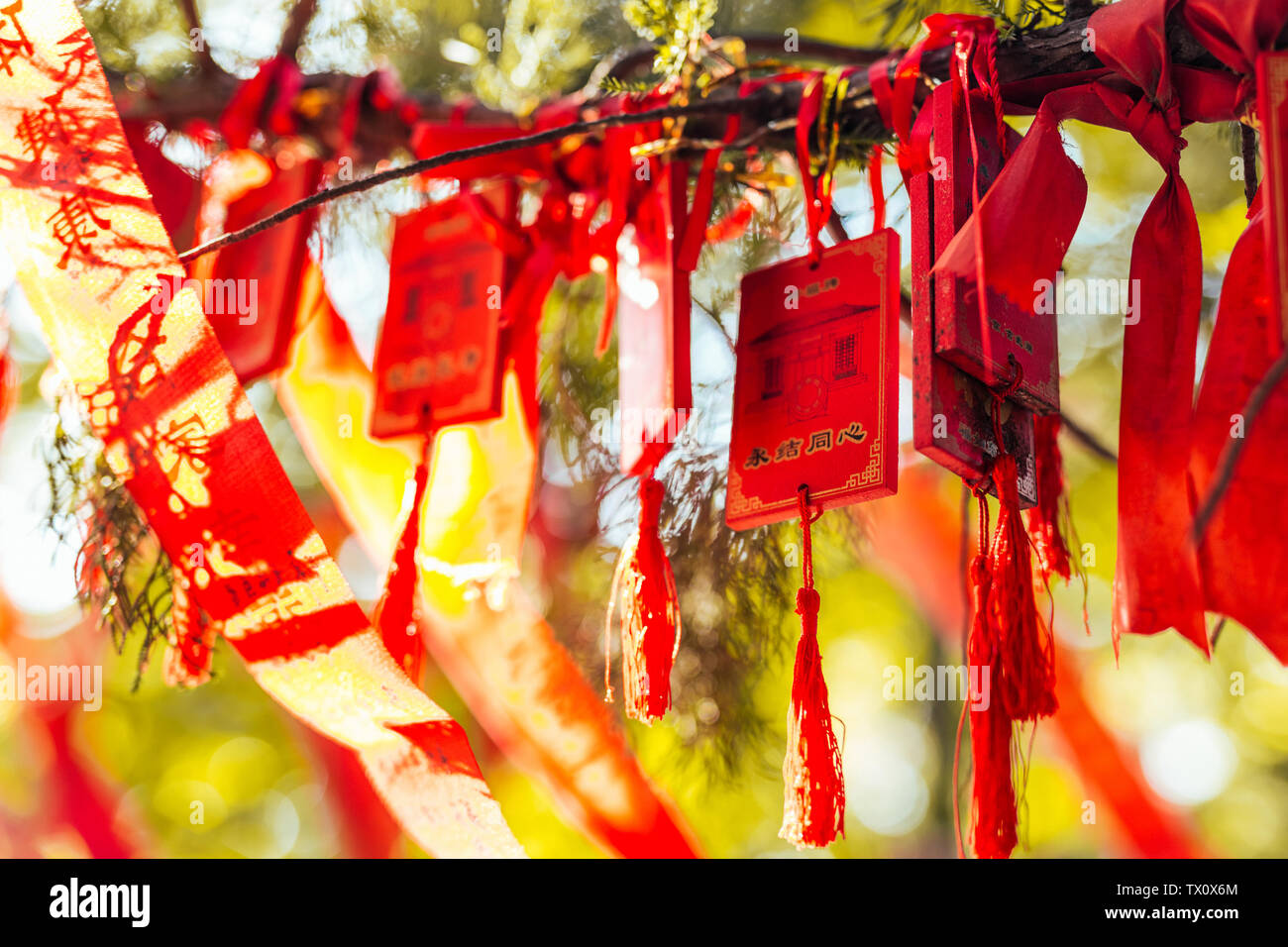 Red wish cards Stock Photo - Alamy