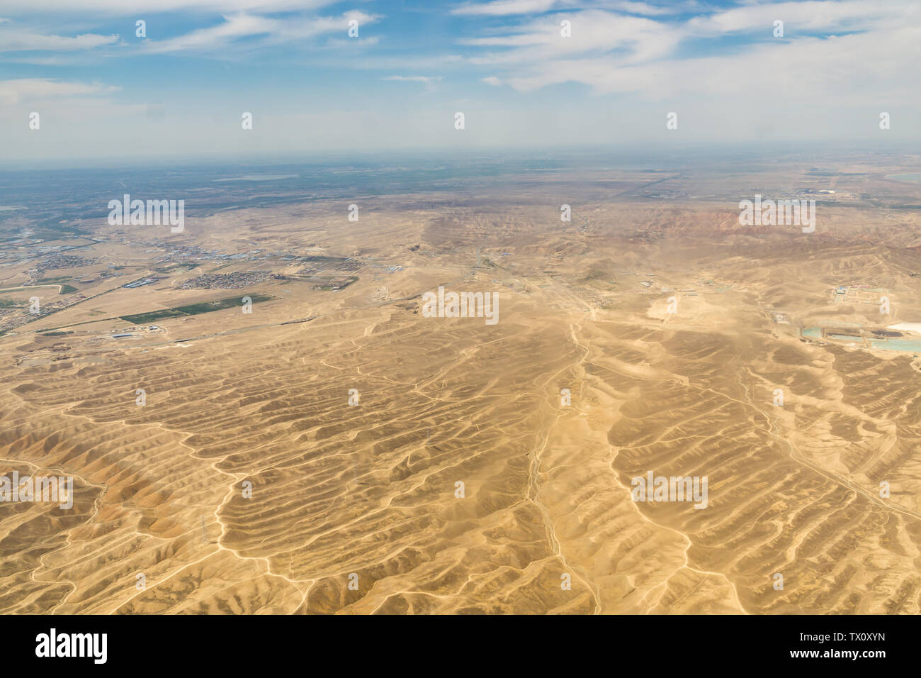 Aerial shooting plateau mountains, mountains, snow mountains Stock ...