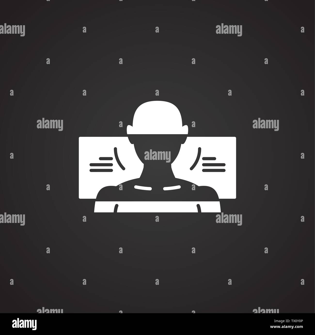 Body scan related icon on background for graphic and web design. Simple ...