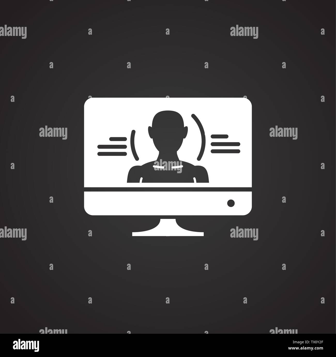 Body scan related icon on background for graphic and web design. Simple ...