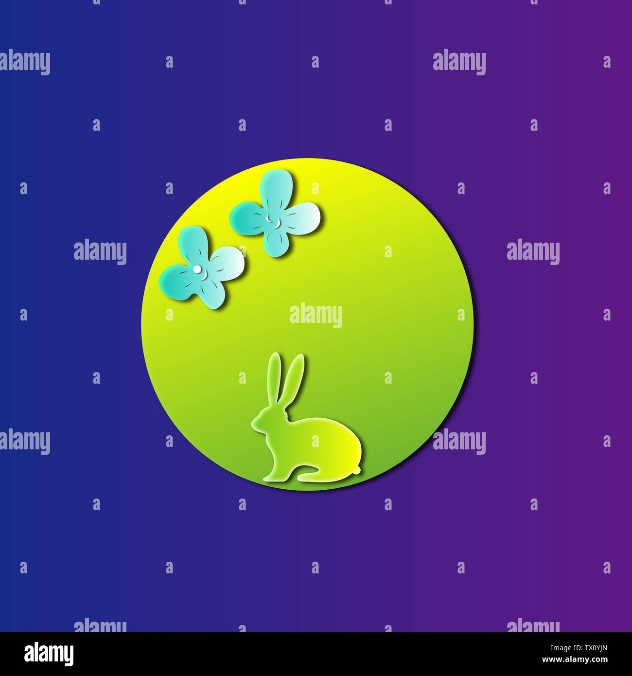 Moon, jade rabbit osmanthus Stock Photo - Alamy