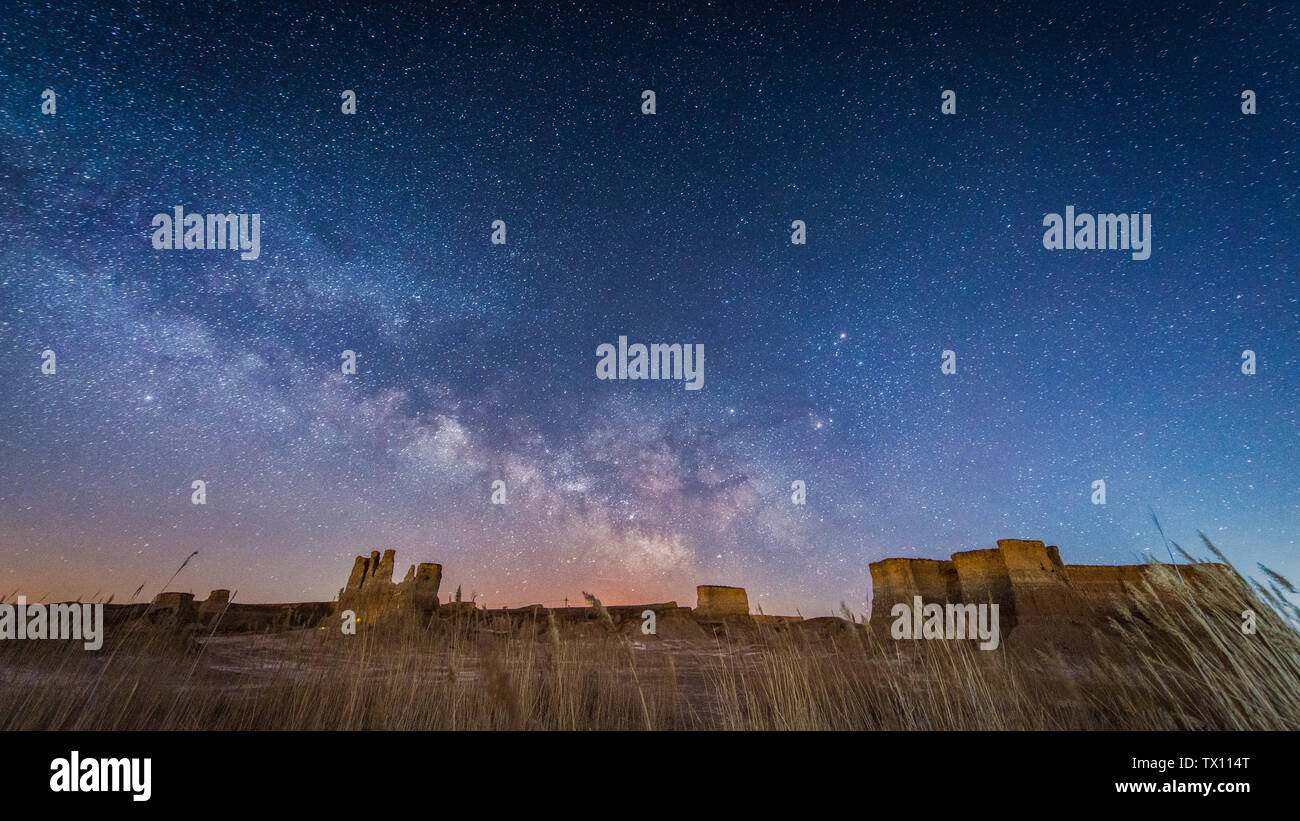 Datong earth forest starry sky Stock Photo - Alamy