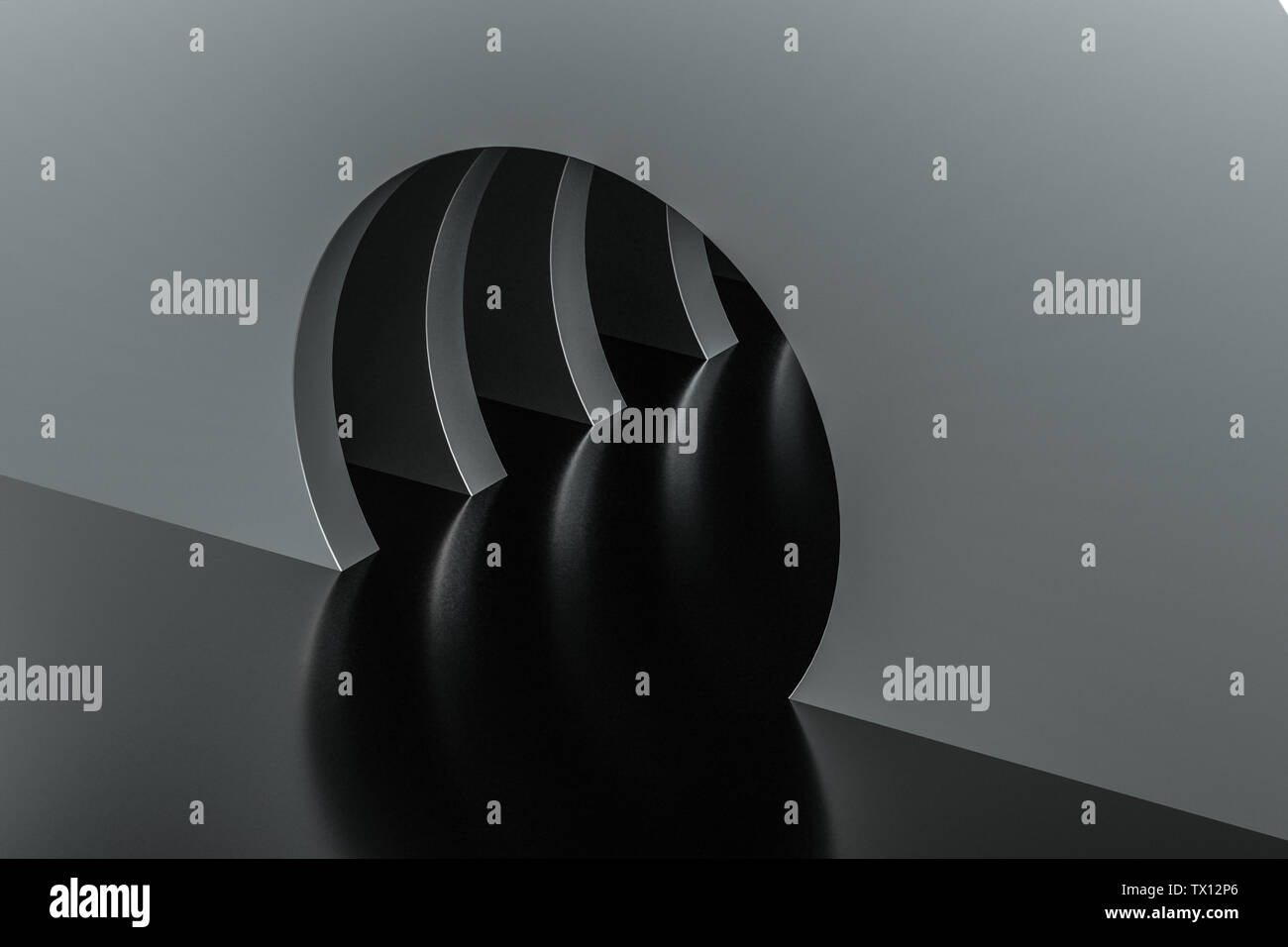 Three-dimensional rendering, curve channels with scattering luminous ...