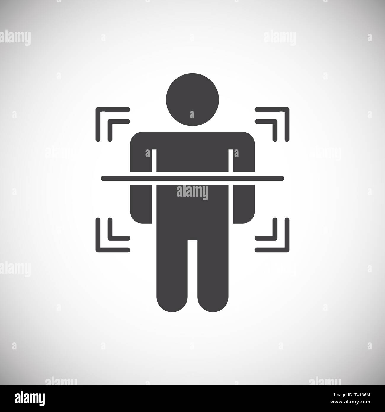 Body scan related icon on background for graphic and web design. Simple ...