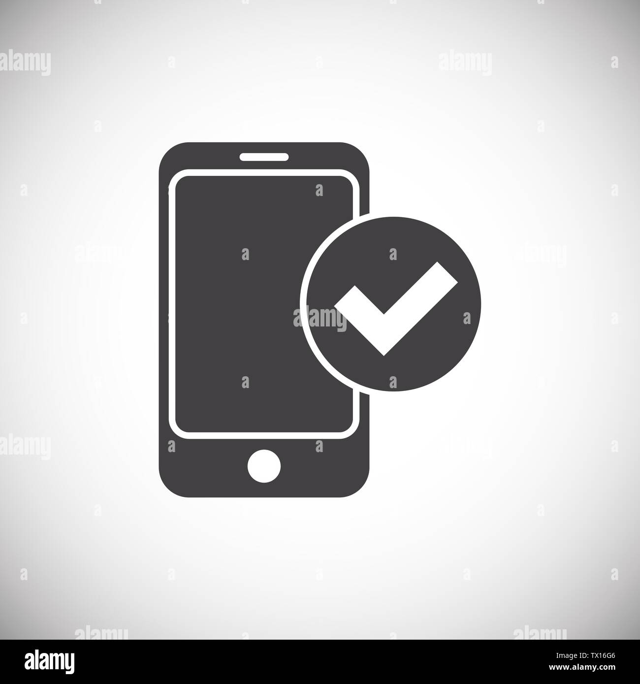 Smartphone related icon on background for graphic and web design ...