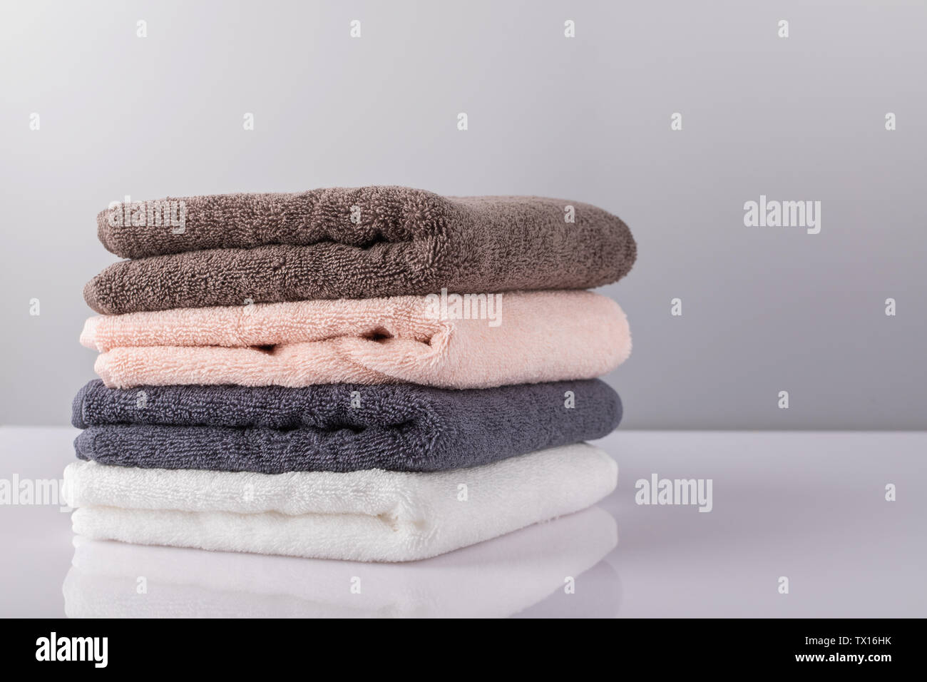 Natural cotton towels Stock Photo - Alamy