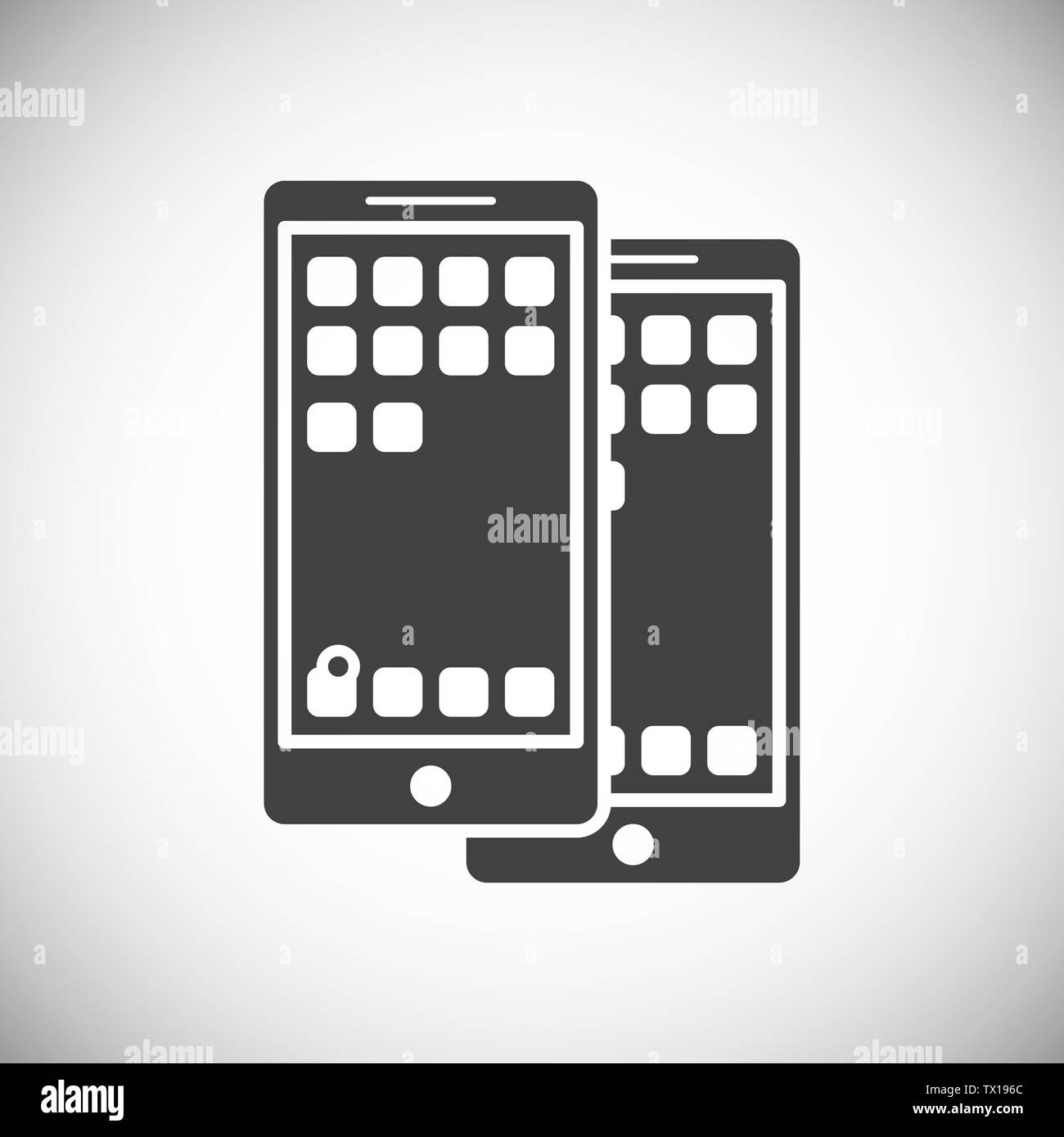 Smartphone related icon on background for graphic and web design ...