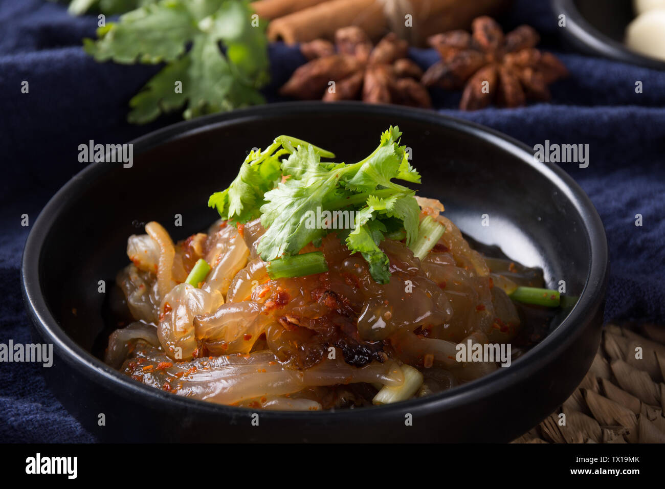 Delicious jellyfish skin Stock Photo - Alamy