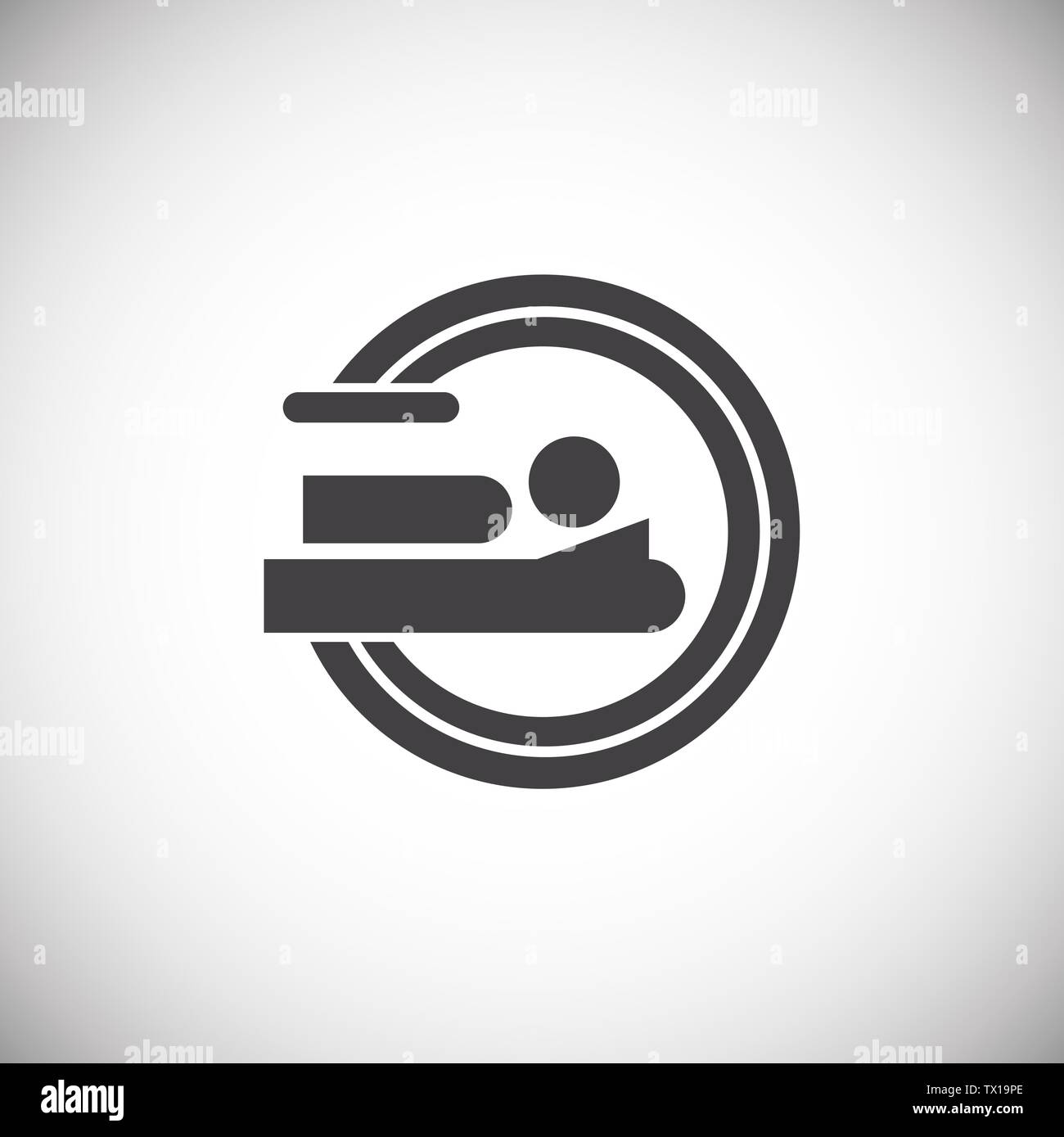 Body scan related icon on background for graphic and web design. Simple ...