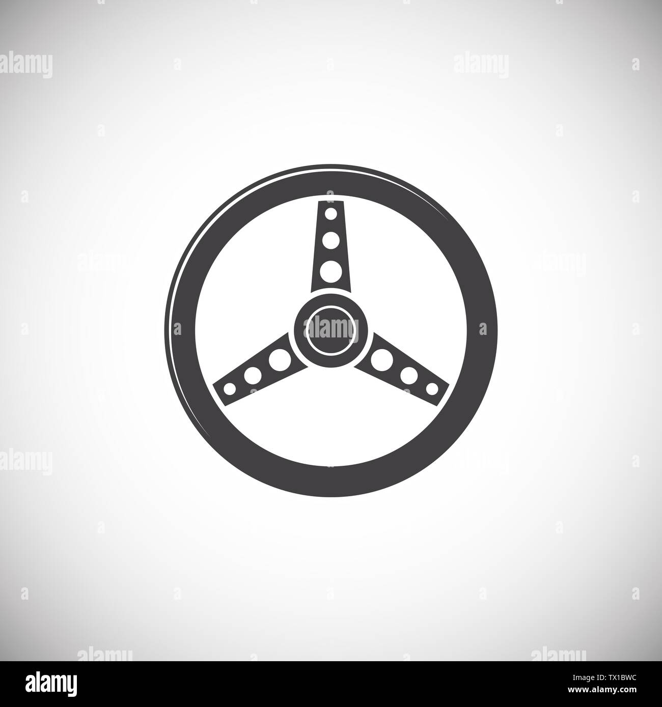 Steering wheel icon on background for graphic and web design. Simple ...