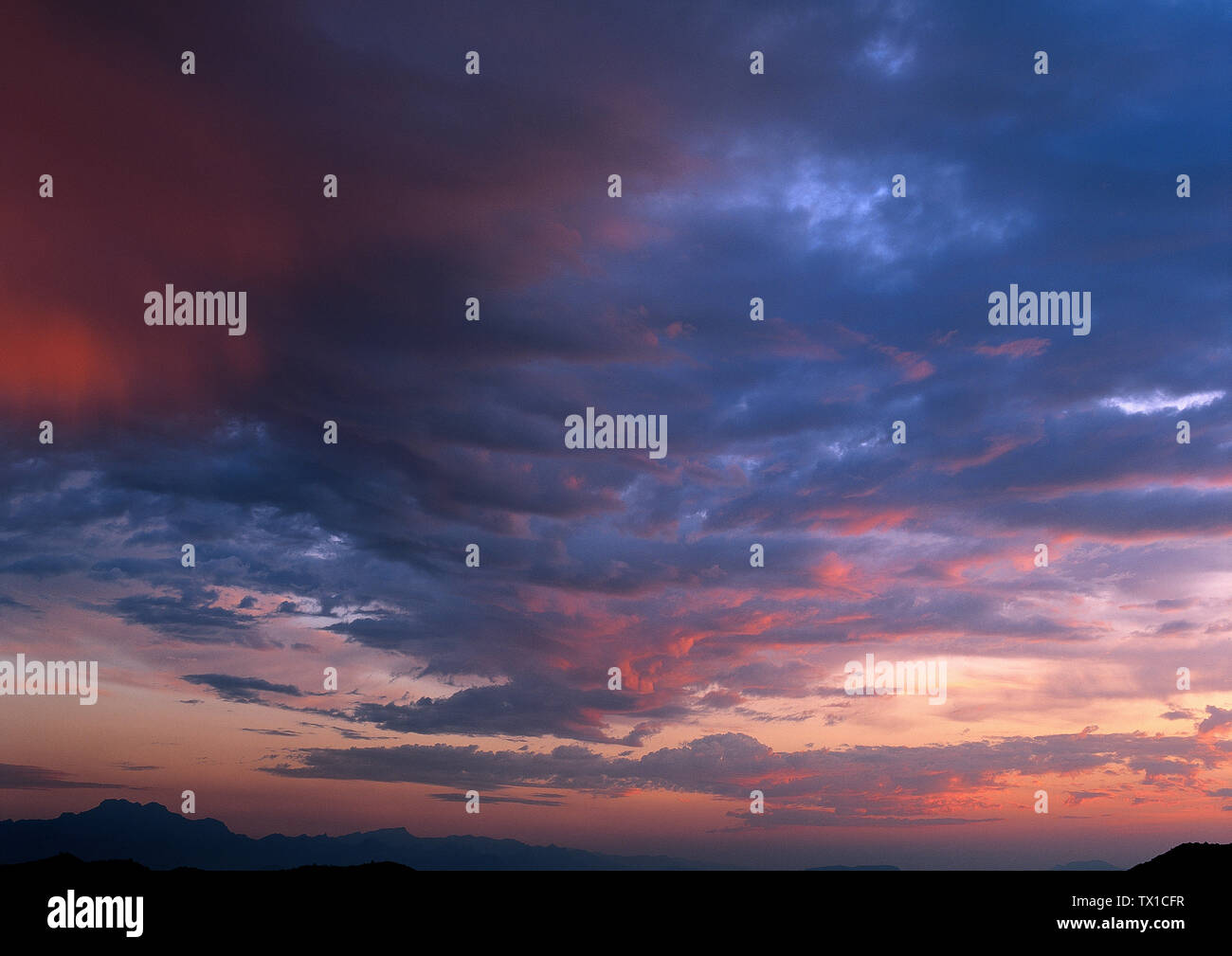 Sky background material blue sky sunset Stock Photo - Alamy
