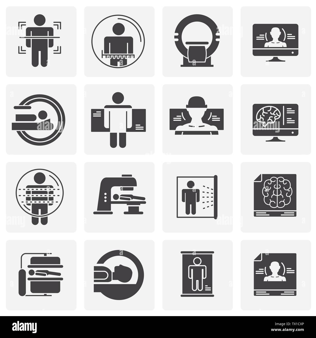 Body scan related icon set on background for graphic and web design ...