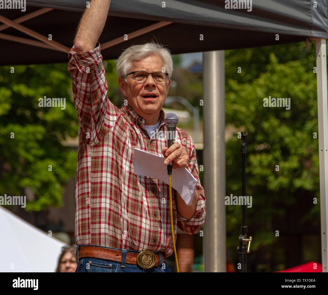 Lt. Governor Mike Cooney speaking to the 2019 Big Sky Pride Parade ...