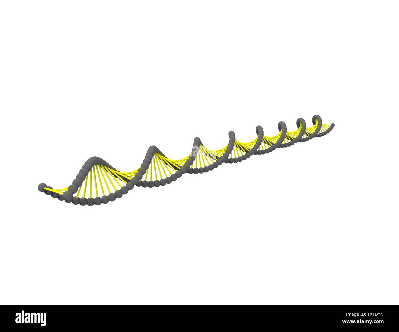 3d rendering of a DNA string isolated in white background Stock Photo ...